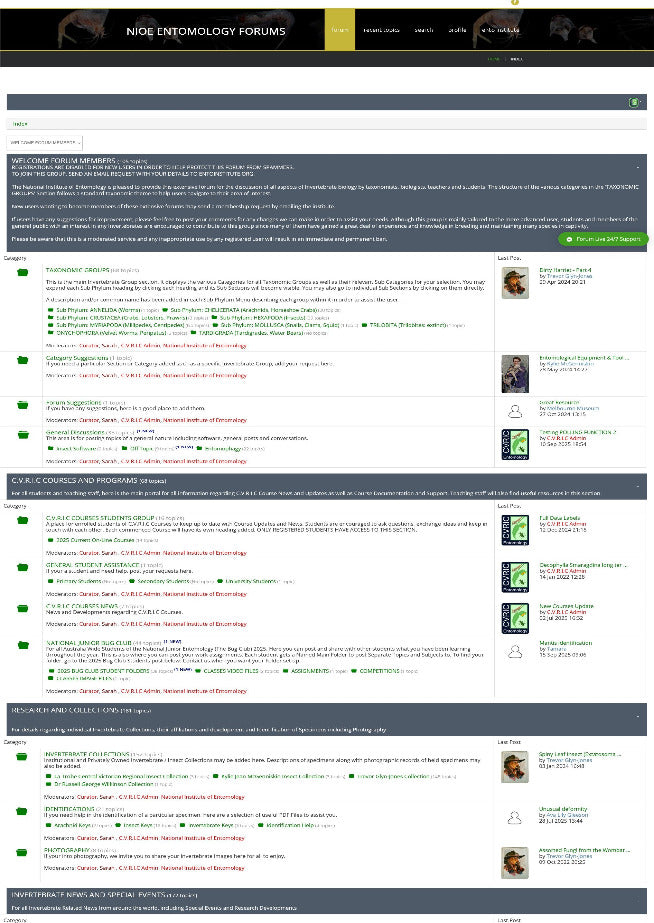 ENTOMOLOGY FORUMS – National Institute of Entomology
